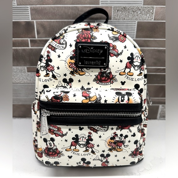 Loungefly | Bags | Loungefly Mickey Tattoo Mini Backpack | Poshmark